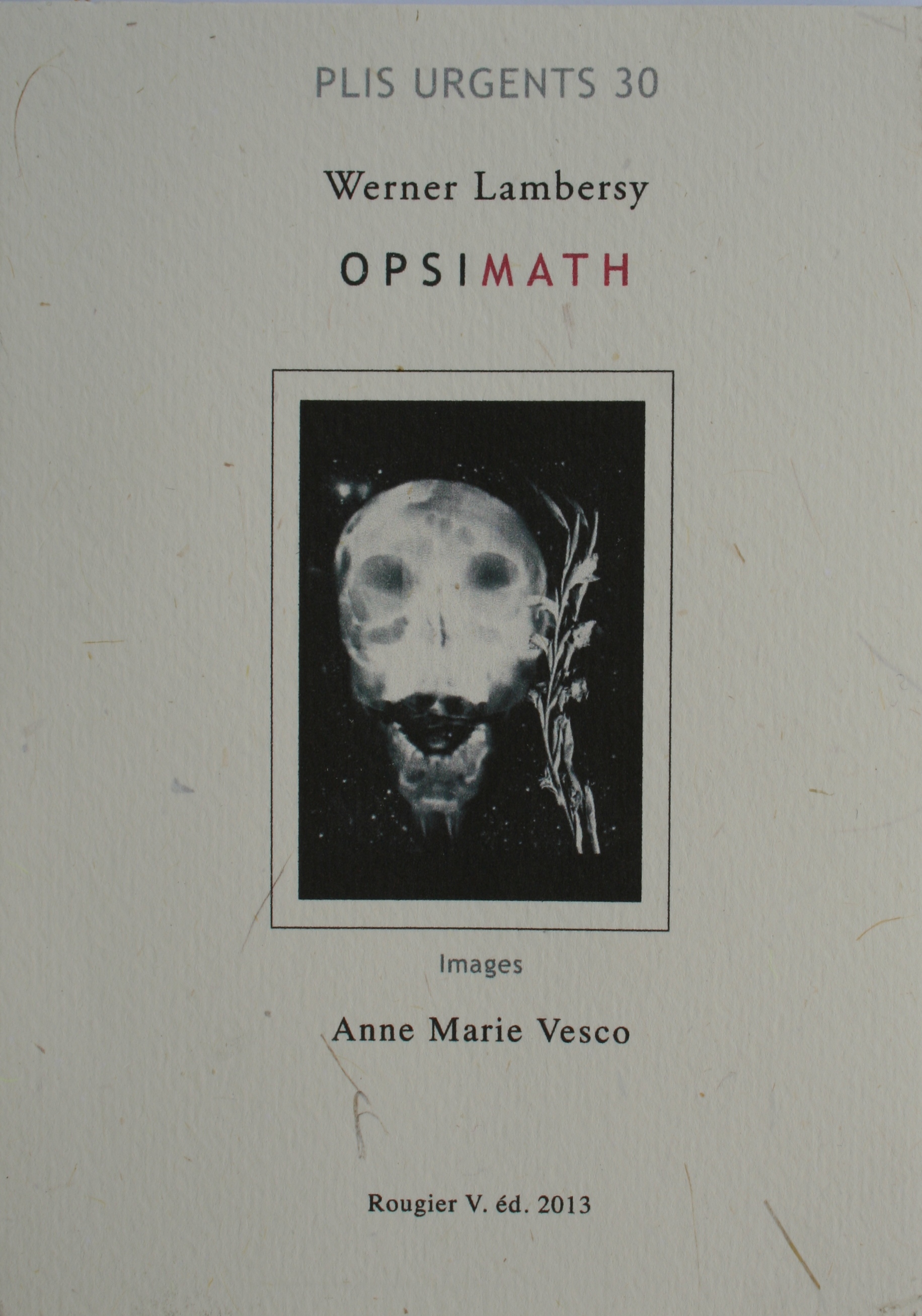 Werner Lambersy, Opsimath - AREAW